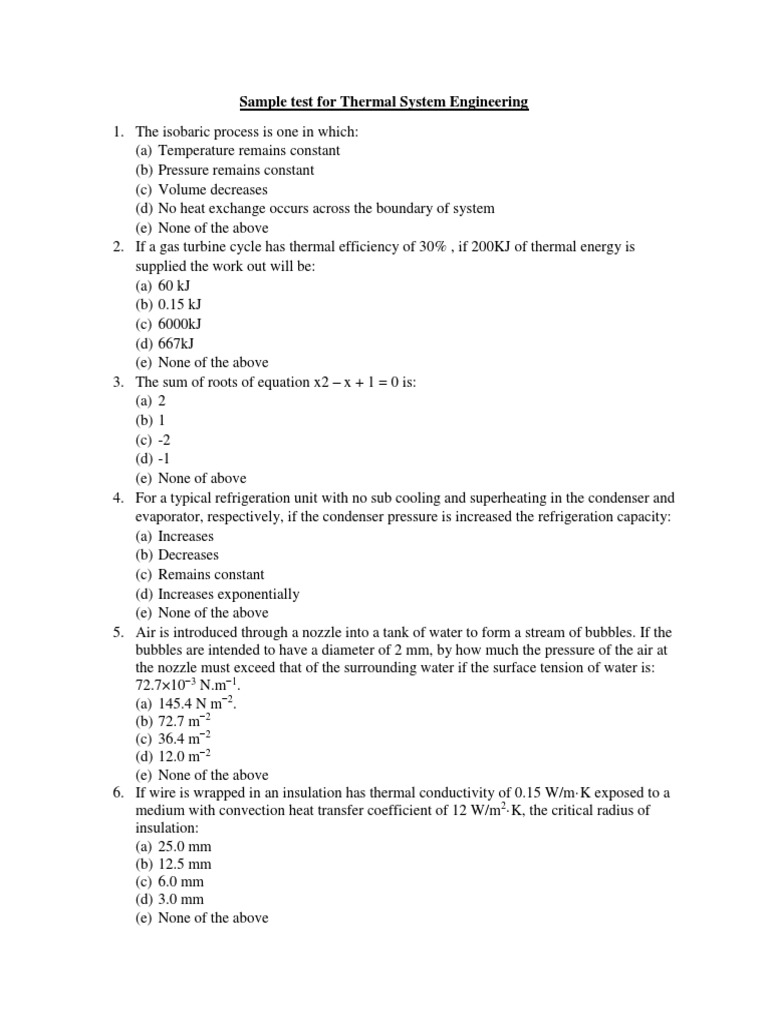 Sample Test Thermal Energy | PDF | Teaching Methods & Materials ...