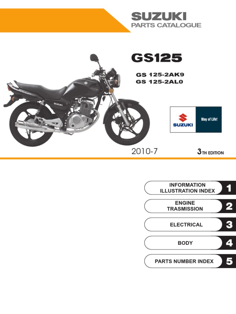 SUZUKI - GS125 2A-k8-k9-L0 - 2008 A 2010 | PDF