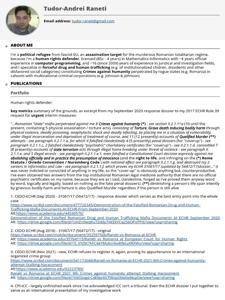 Curriculum Vitae Europass Raneti Tudor Andrei | PDF | Computer Programming | Computer Science