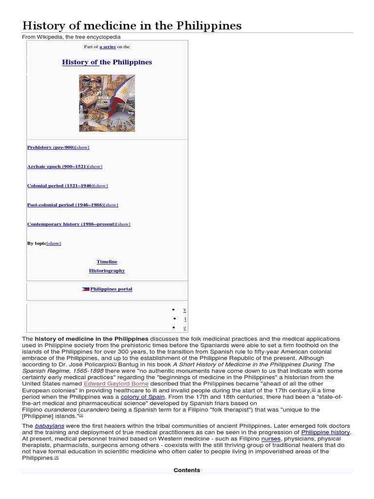 Evolution of Medicine in the Philippines | PDF | Traditional Medicine ...