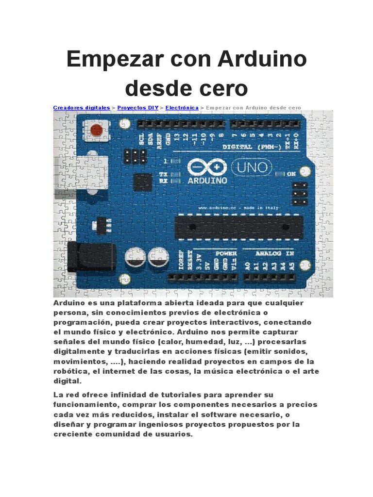 Empezar Con Arduino Desde Cero | PDF | Arduino | Programación de computadoras