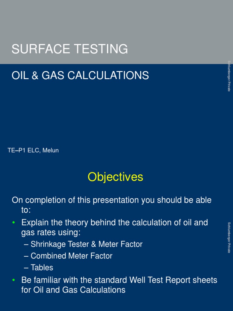 Pre-School Oil & Gas Calcs | PDF | Gases | Casting (Metalworking)