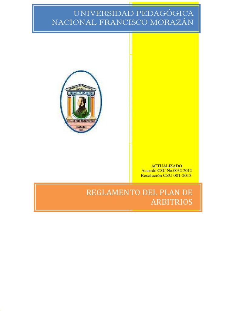 Plan de Arbitrios UPNFM | PDF | Titulo academico | Honduras