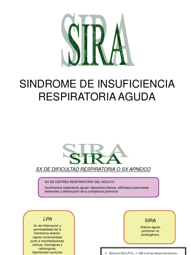 Criterios y diagnóstico del SIRA | PDF | Pulmón | Especialidades Medicas