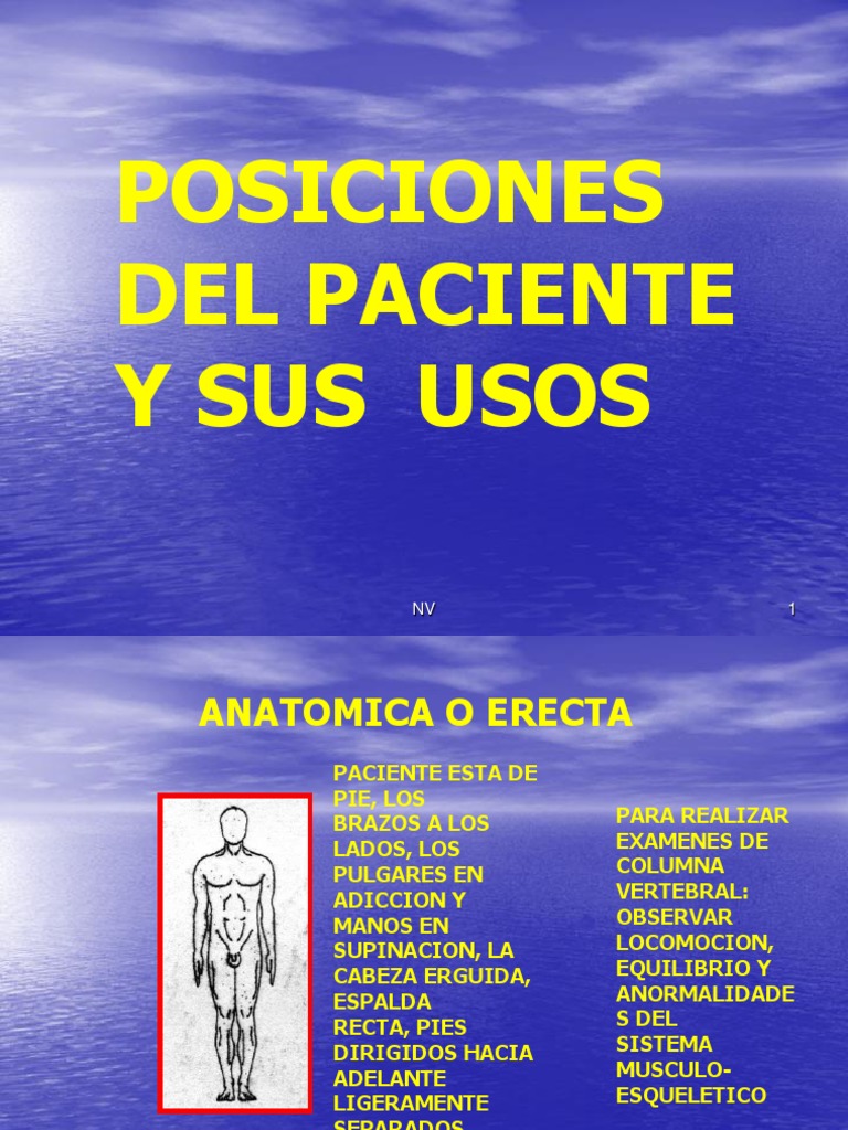 Posiciones Del Paciente Y Sus Usos | PDF