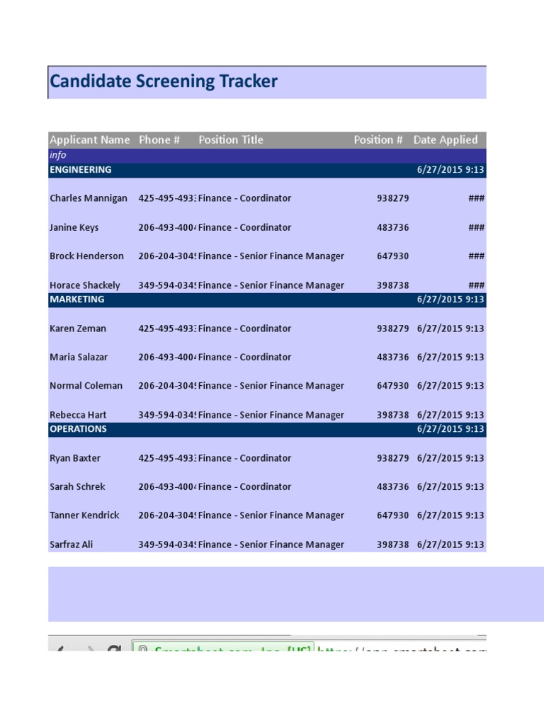 Candidate Screening Tracker | PDF | Business
