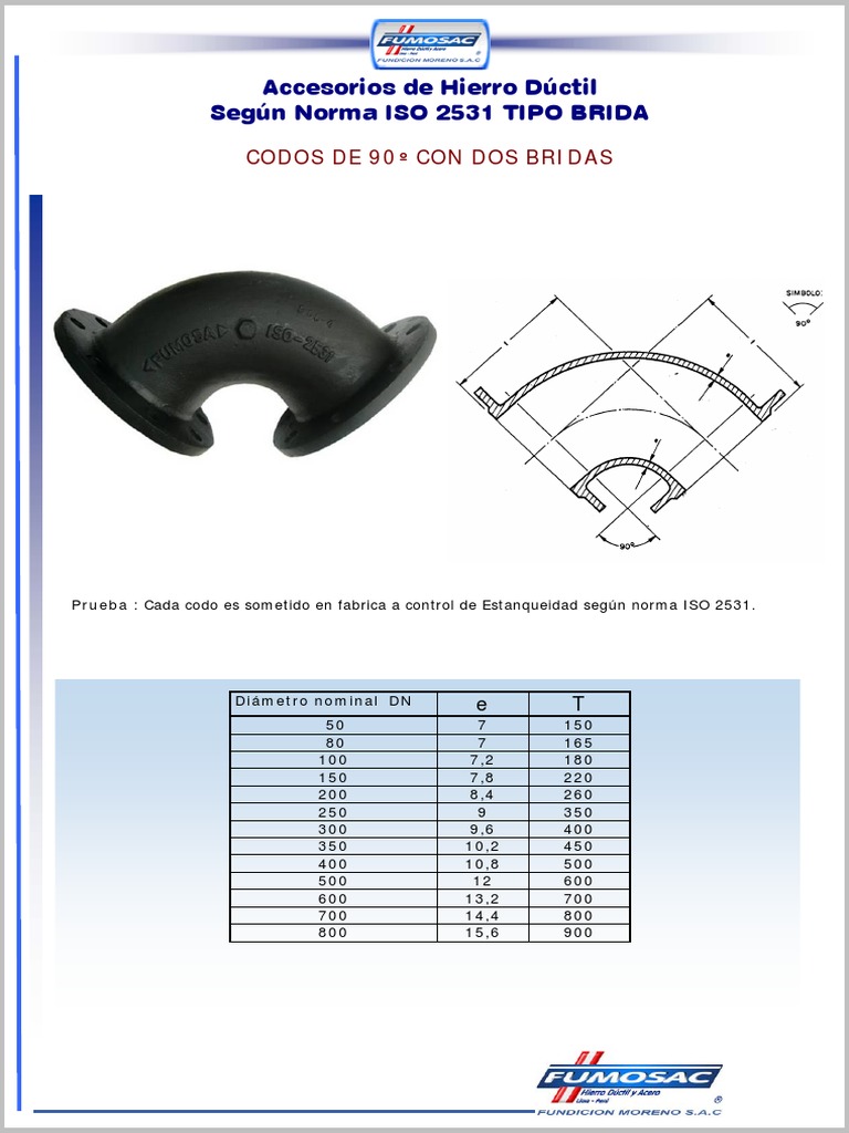 Dimensiones Del Codo De Tubería Con Brida Unión Codo 90° De Acero