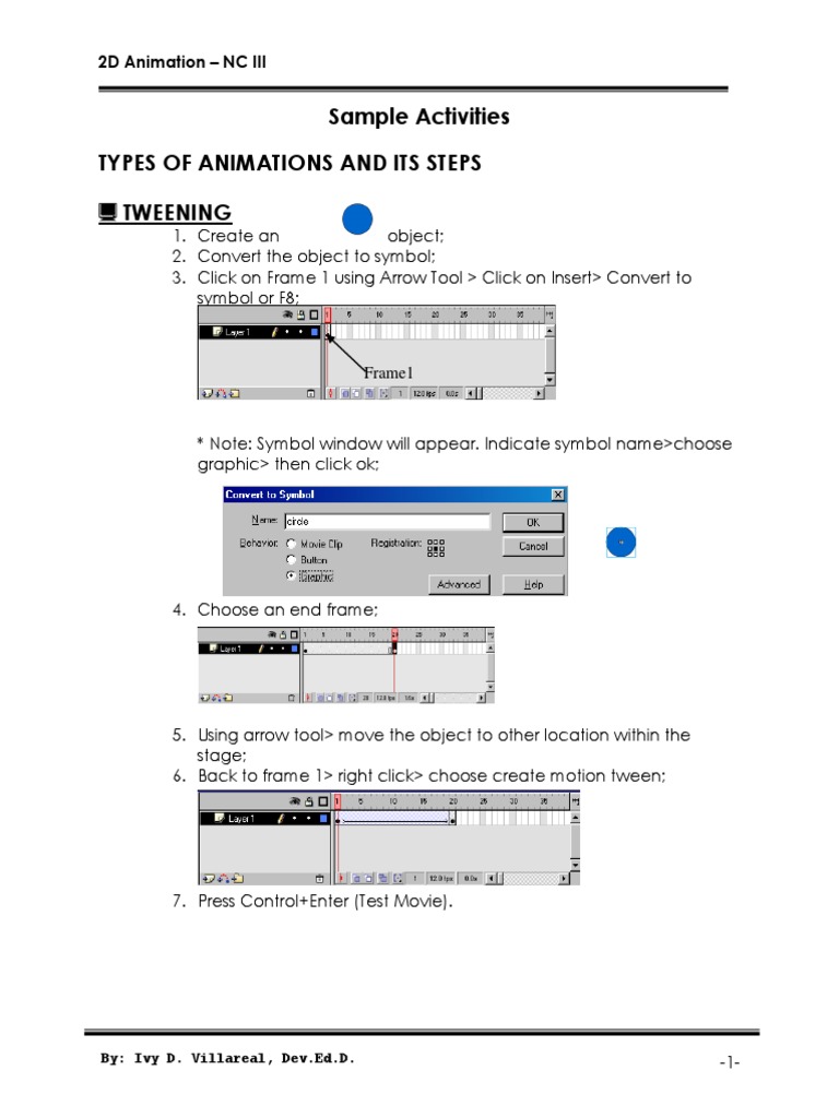 2D Animation Sample Activities | PDF | 2 D Computer Graphics | Double Click