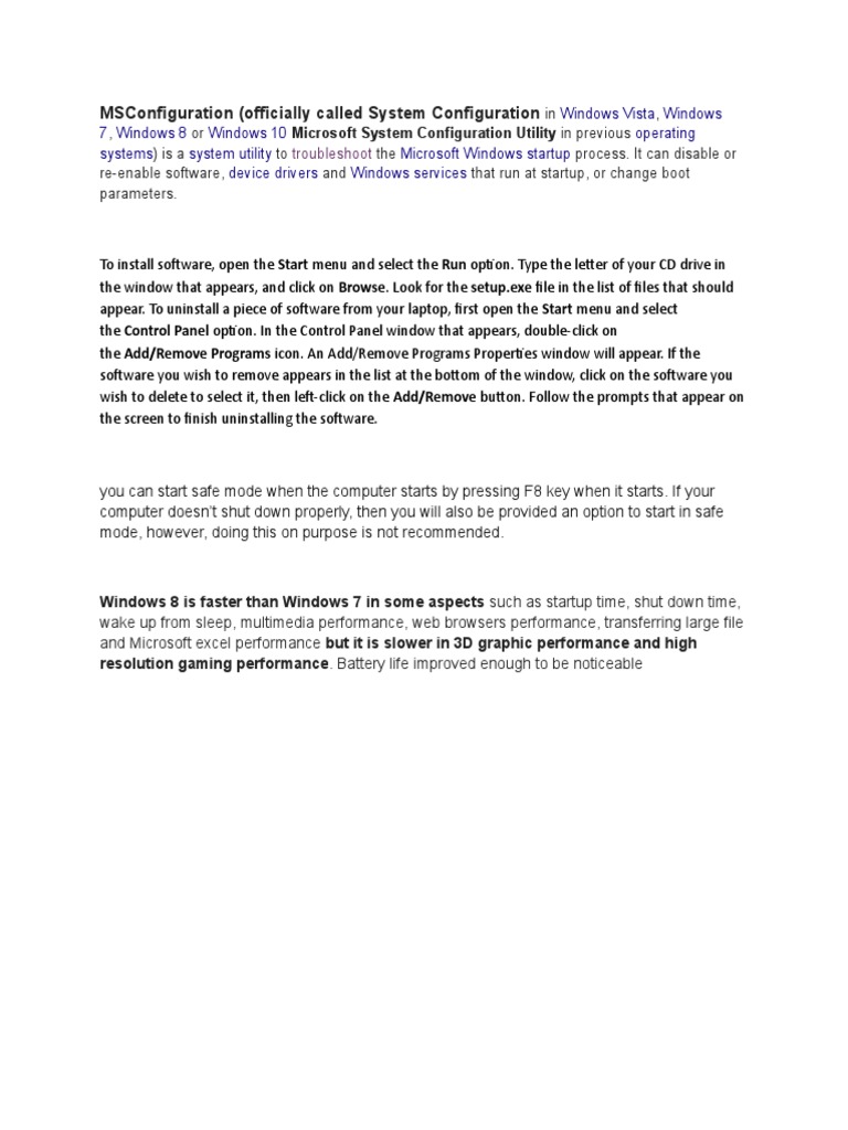 Windows MSConfig: Troubleshooting Guide | PDF | Games & Activities ...