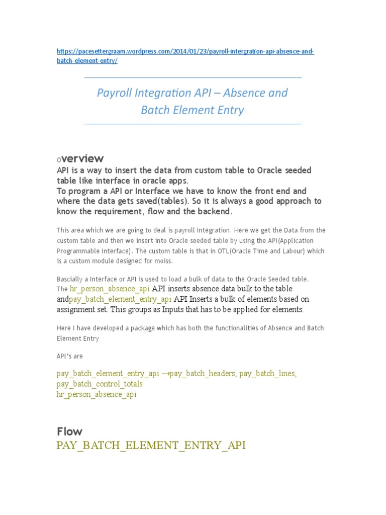 Enter Absence API | Download Free PDF | Application Programming Interface | Software Development