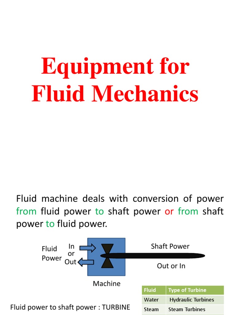 Equipment For Fluid Mechanics2013 | PDF | Turbine | Pump
