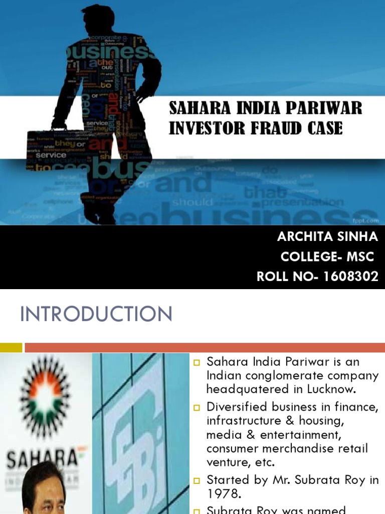 Sahara Scam by Archita | PDF | Securities (Finance) | Government