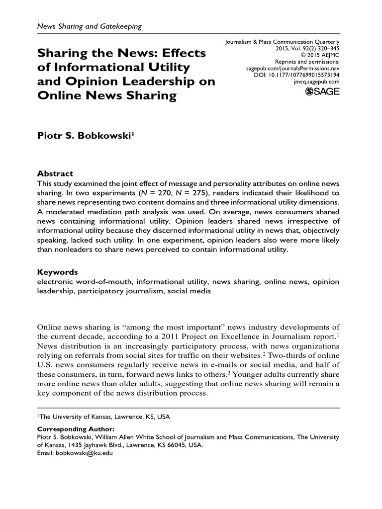 Efek News Sharing | PDF | News | Leadership