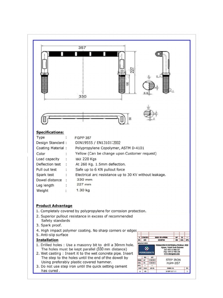 PVC Step Iron FGPP 357 | PDF