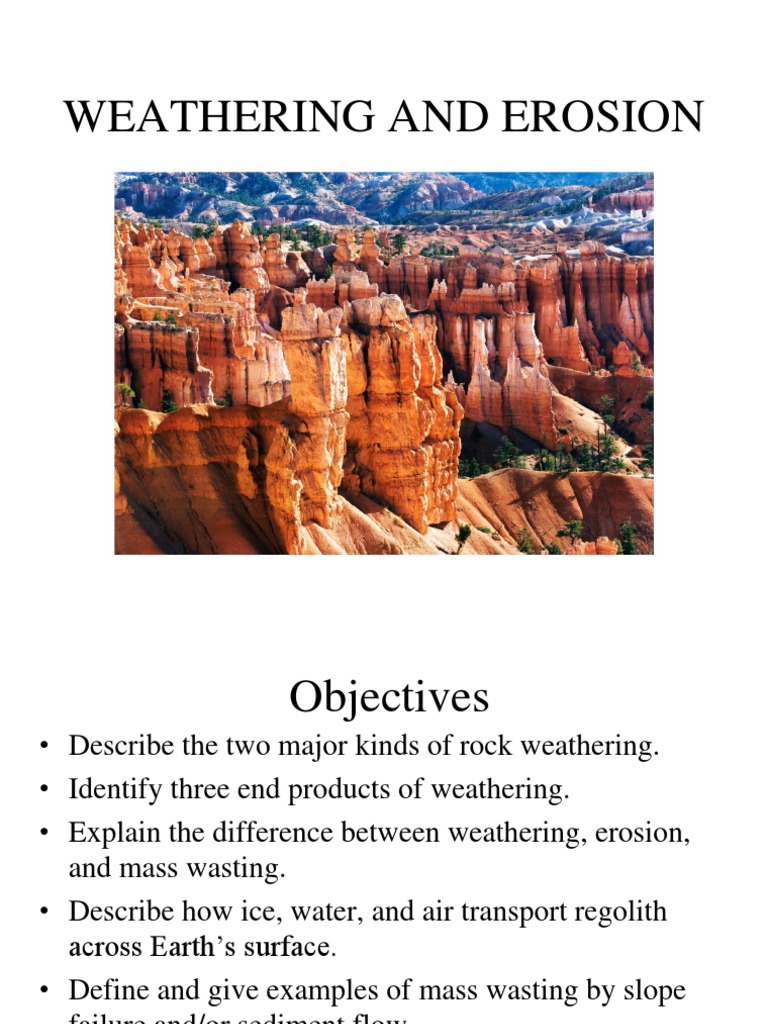 Weathering vs Erosion Explained | PDF | Weathering | Erosion