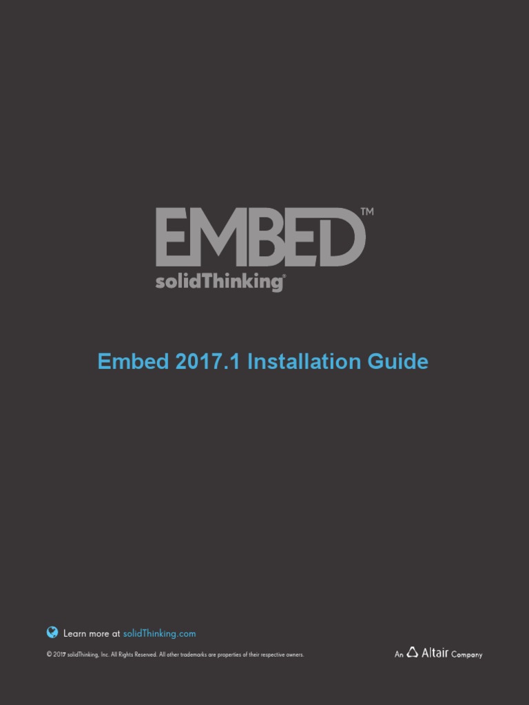 SolidThinking Embed 20171 Installation Guide | PDF | Computing Platforms | Computing