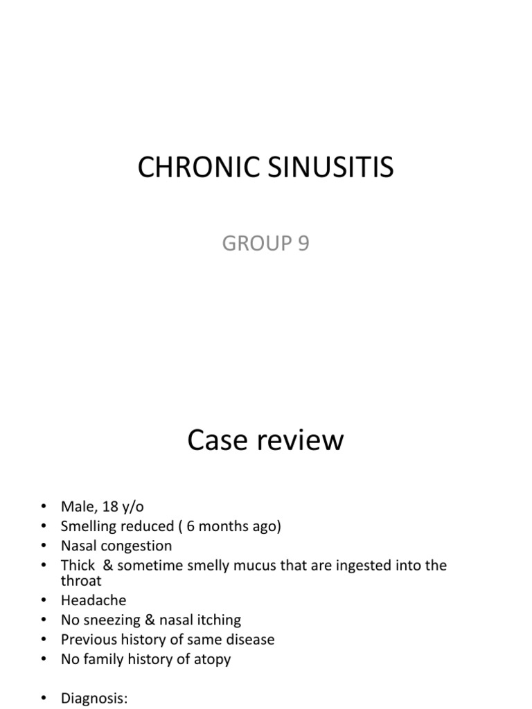 Chronic Sinusitis | PDF | Mucus | Diseases And Disorders