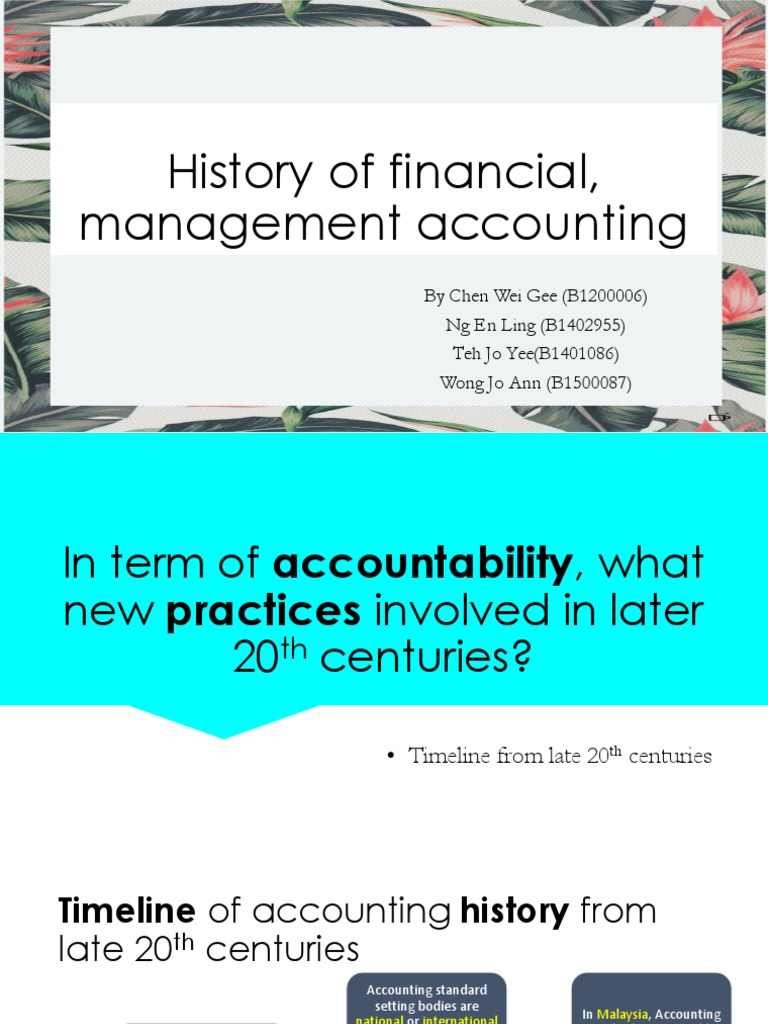 History of Financial Management Accounting | PDF | Accountant | Accounting