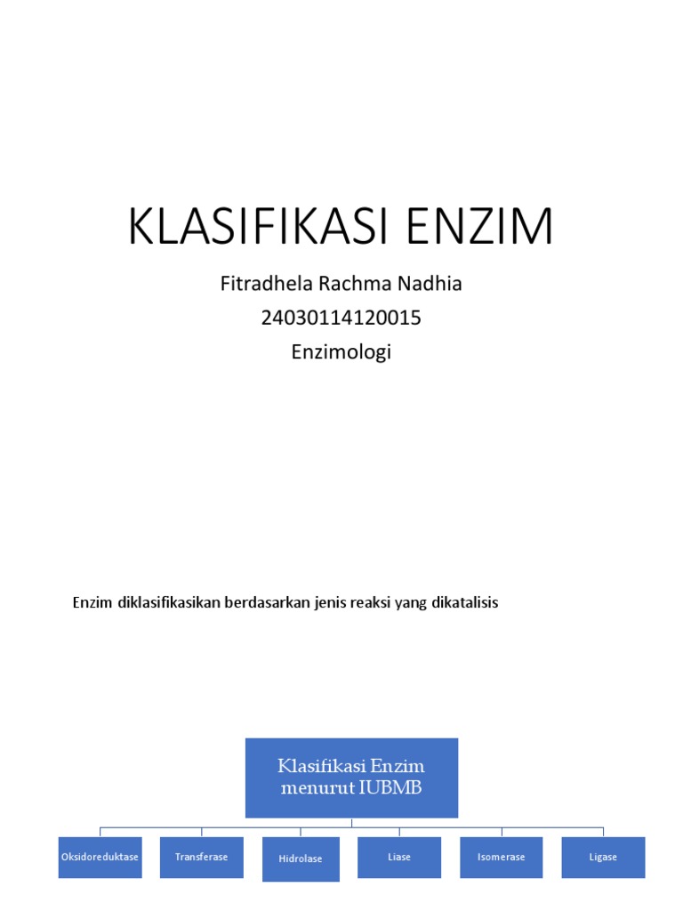 Klasifikasi Enzim | PDF