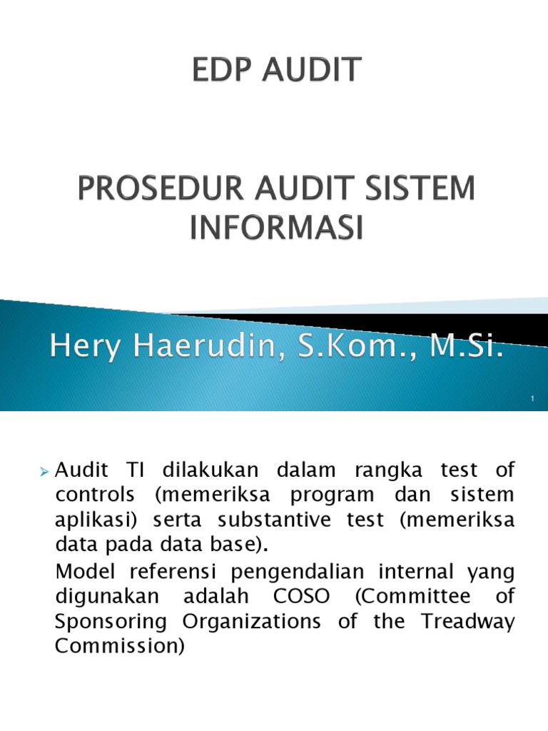 Prosedur Audit Sistem Informasi-1 | PDF | Karier & Perkembangan