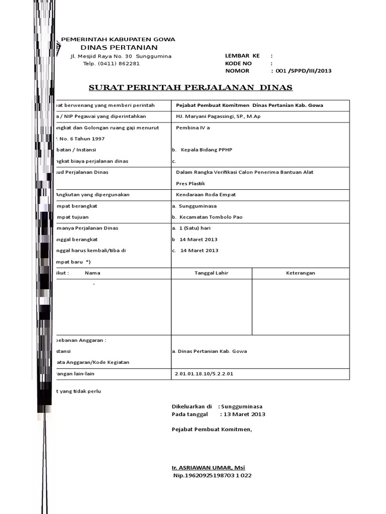 Format Sp2d Pip | PDF