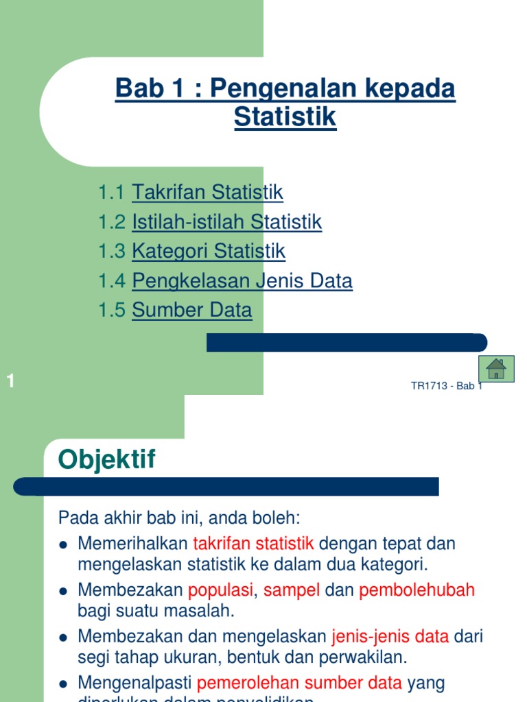 Bab 1 Statistik Asas | PDF