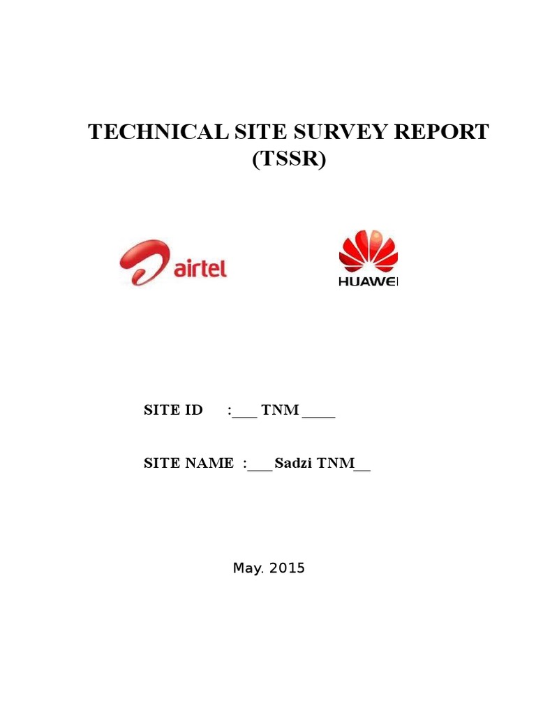 Technical Site Survey Report (TSSR) | PDF | Cable | Antenna (Radio)