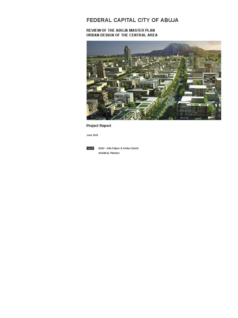 Abuja Master Plan - Project Report | PDF | Urban Planning | Land Use