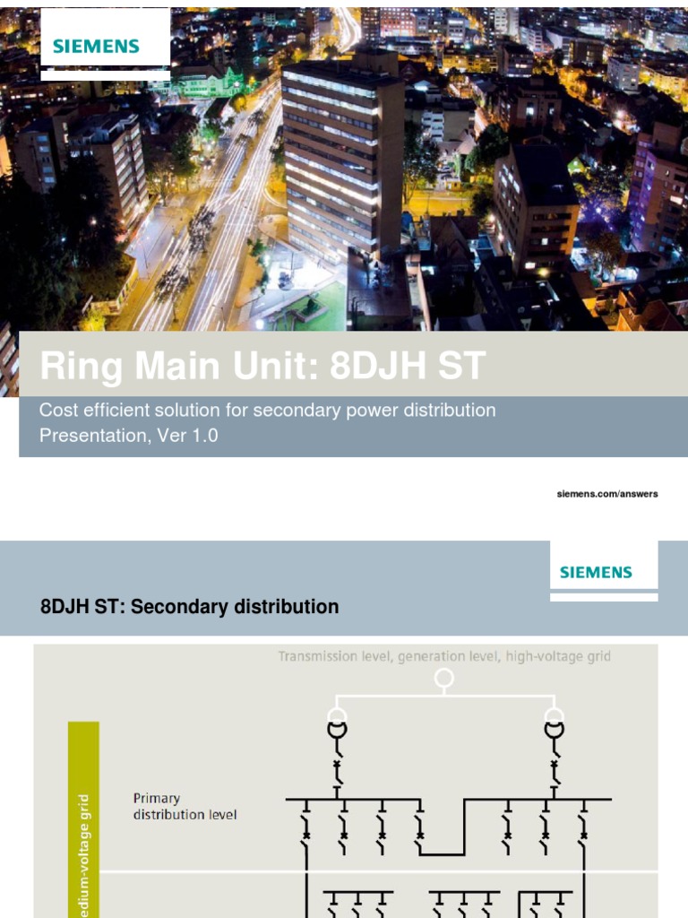 Siemens 8DJH Ring Main Unit Overview | PDF | Power Engineering | Equipment