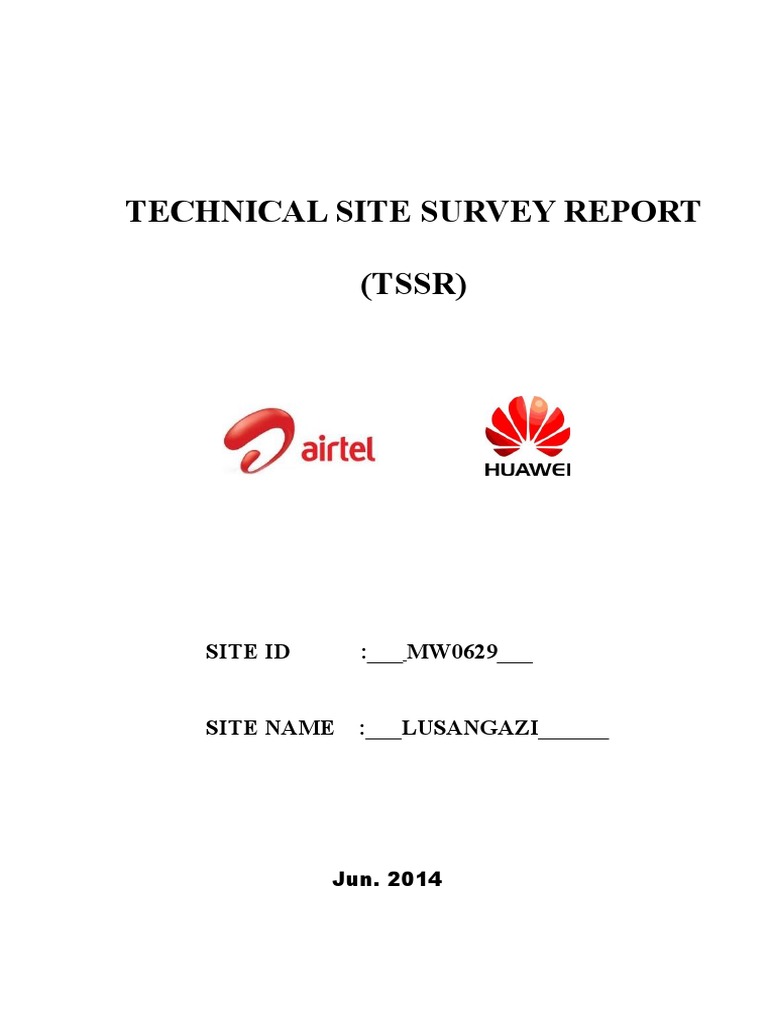 Technical Site Survey Report (TSSR) | PDF | Cable | Antenna (Radio)