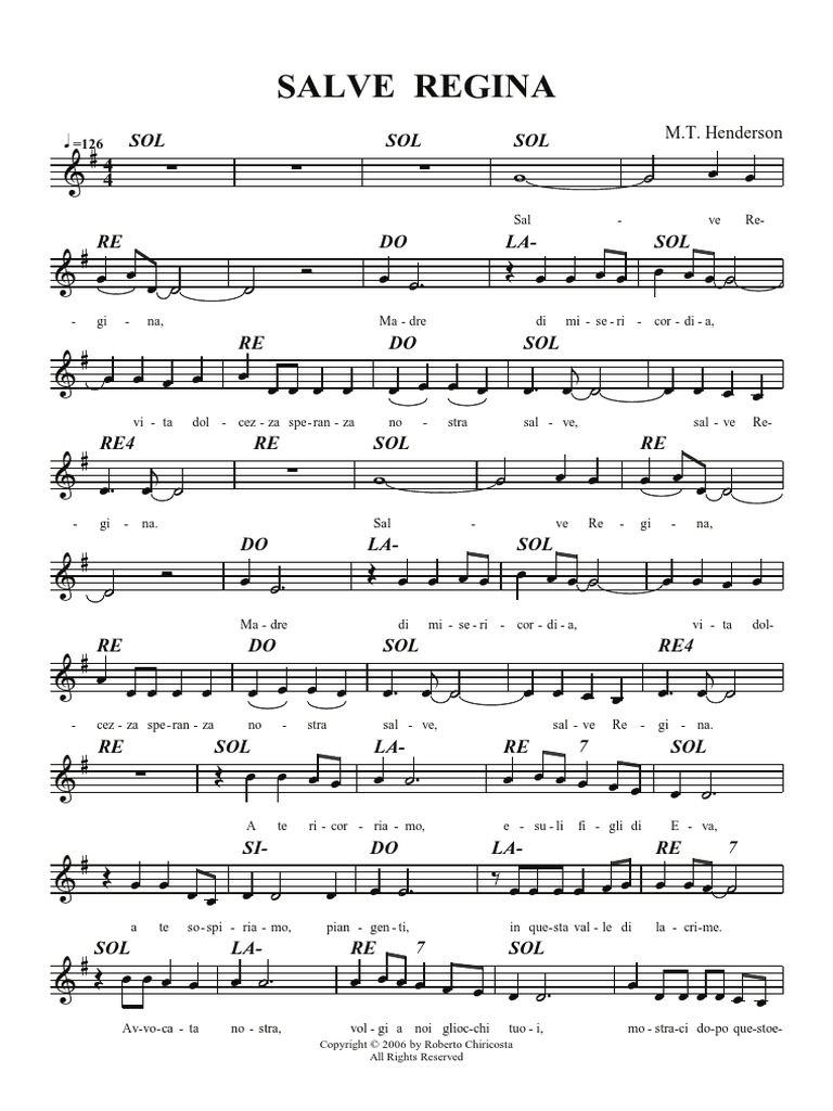 Salve Regina GEN Spartito | PDF