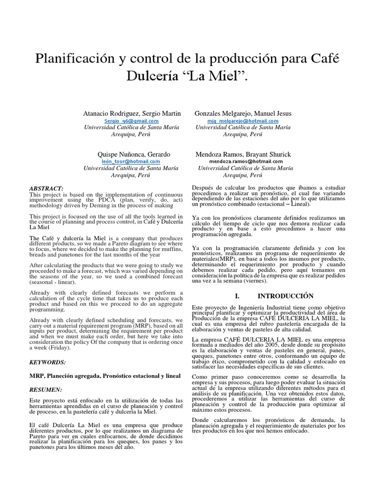 Paper PCP | PDF | Alimentos | Business