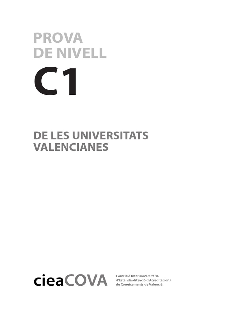 Prova de Nivell C1 | PDF