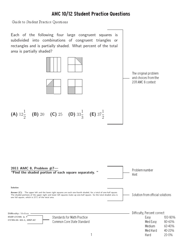 2017 AMC 1012 AMC 10 12 Practice Questions | Physics & Mathematics ...
