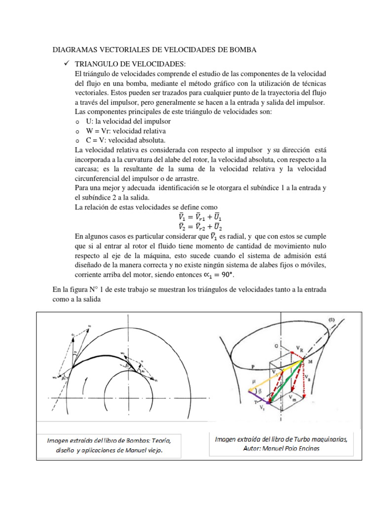 Diagramas Vectoriales de Velocidade de Bombas | PDF | Velocidad ...