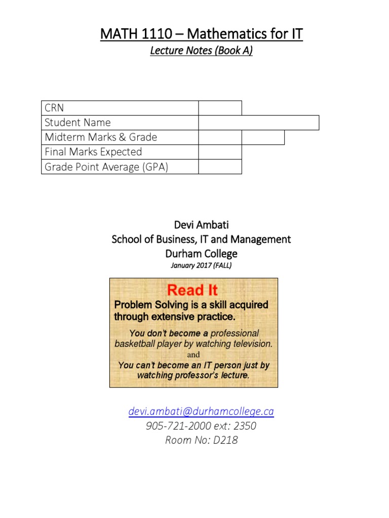 MATH 1110 Course Overview and Notes | PDF | Significant Figures | Numbers