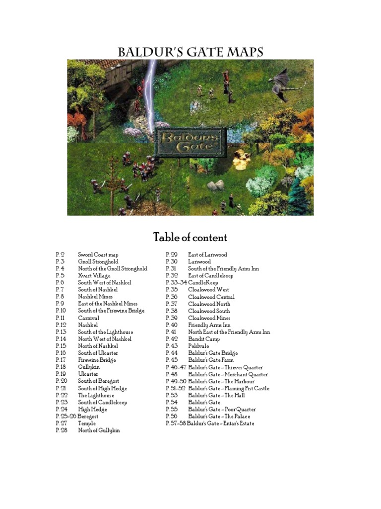 Baldur's Gate - Maps | PDF