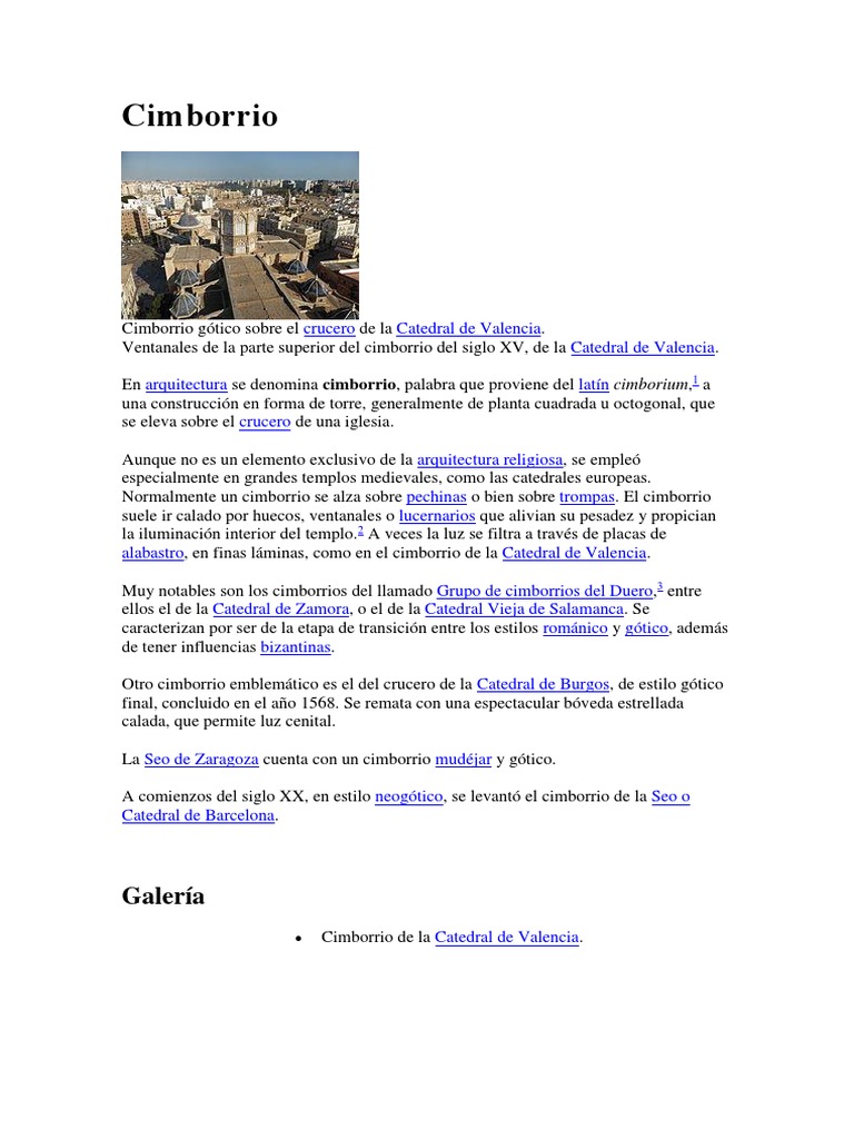 Cimborrio: Elementos y Tipología | PDF | Estilos arquitectonicos ...