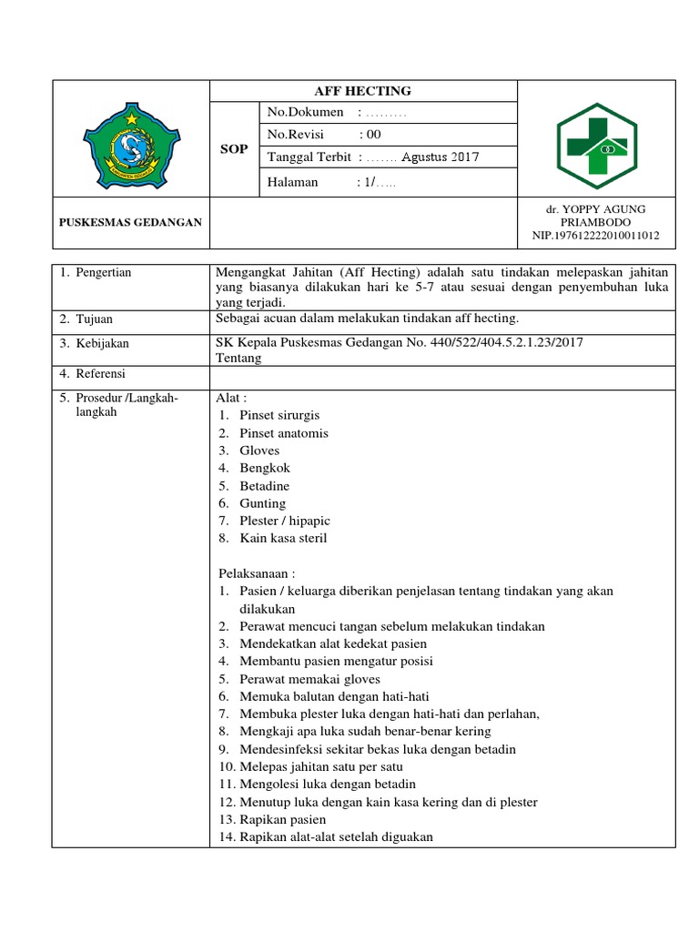 Sop Aff Hecting | PDF