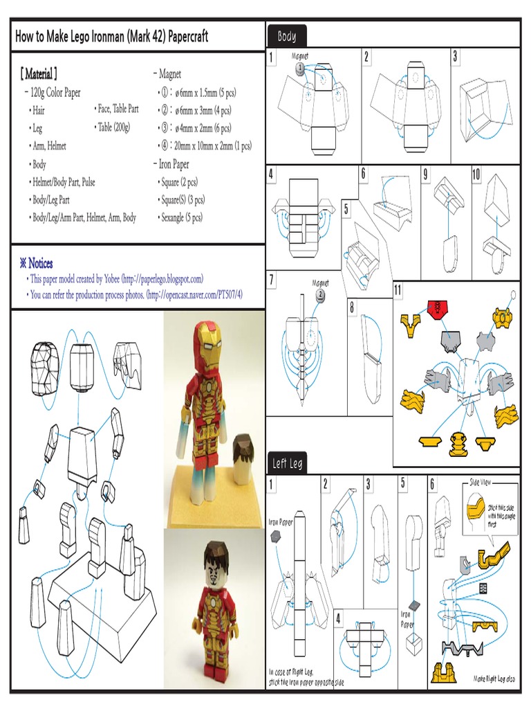 Printable Papercraft Ironman Helmet Printable