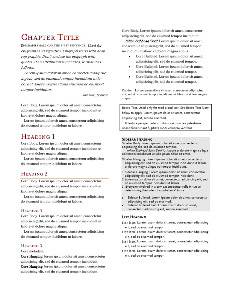Formatting Guidelines for Text Elements | PDF