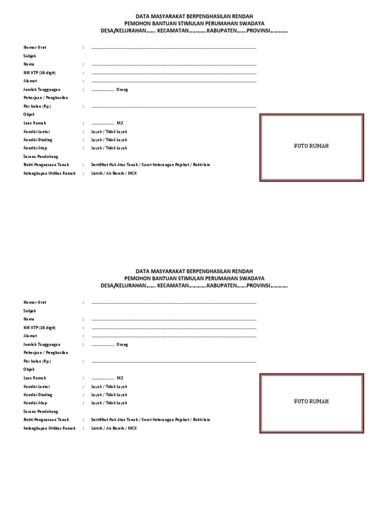 Data Pemohon Bsps 2018 | PDF