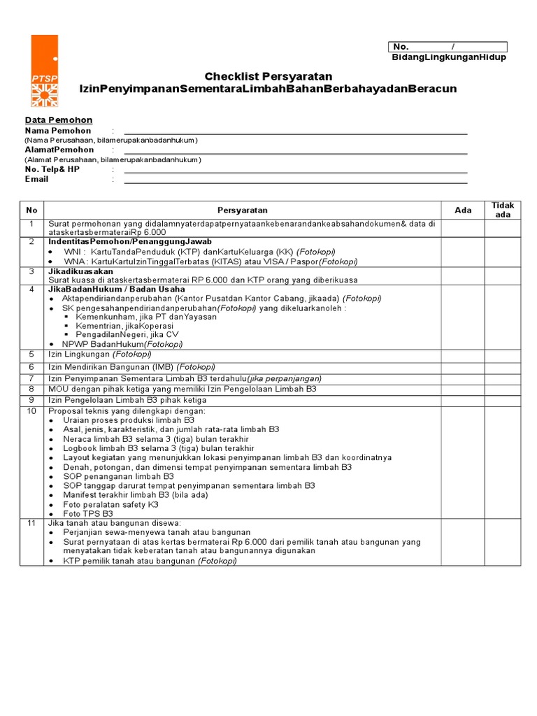 Persyaratan TPS B3 | PDF