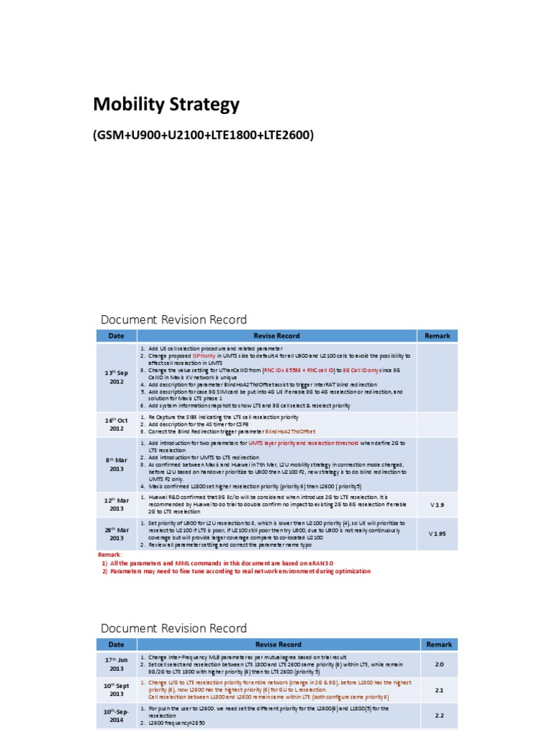 LTE Mobility Strategy | PDF | Lte (Telecommunication) | 3 G
