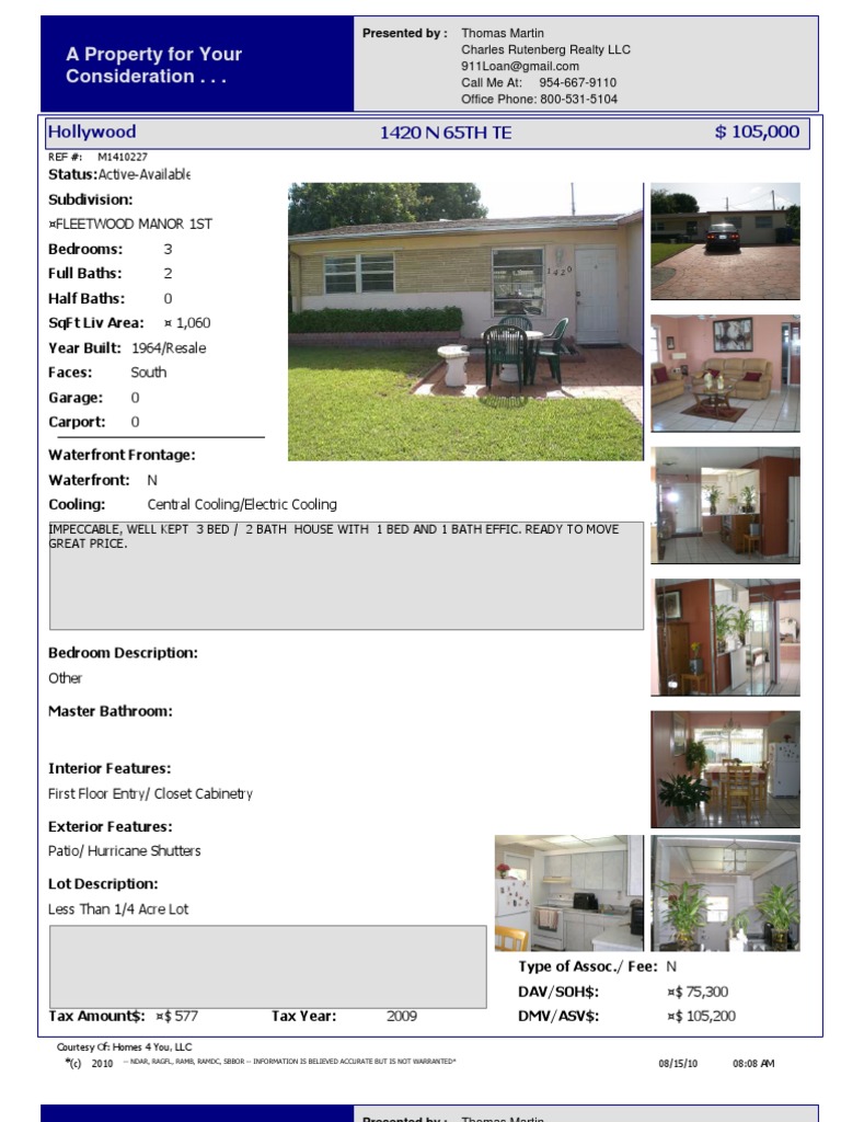 Hollywood Florida FHA Approved Homes For Sale | PDF | Room | Bathroom