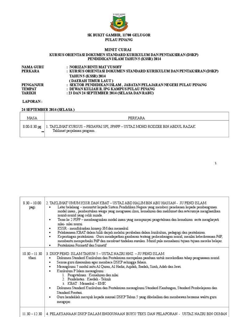 Minit Curai Kursus DSKP Tahun 5 | PDF | Karier & Perkembangan | Bisnis