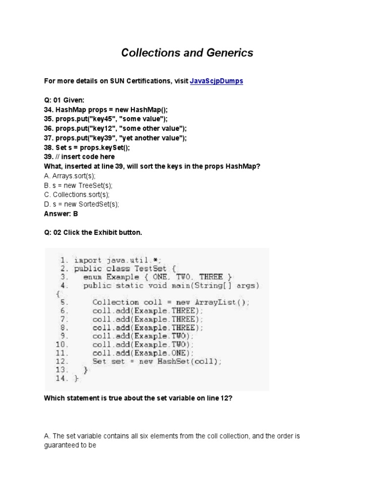 Collections and Generics Java 6 | PDF | C (Programming Language) | Java ...