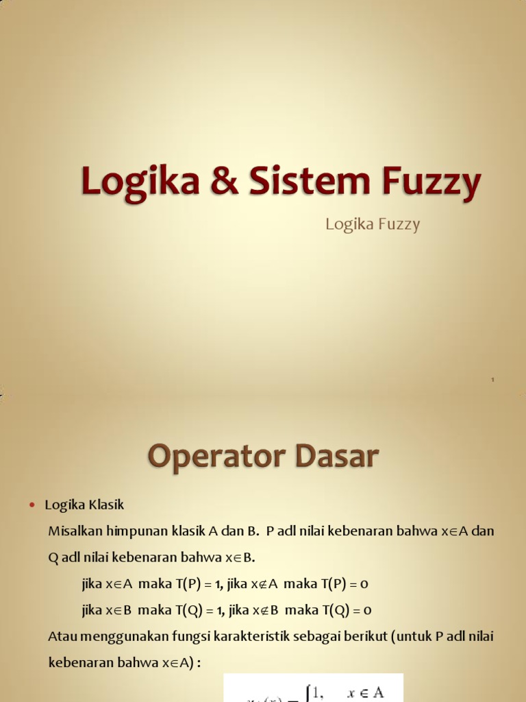 LF - TM07 - Logika Dan Sistem Fuzzy PDF | PDF
