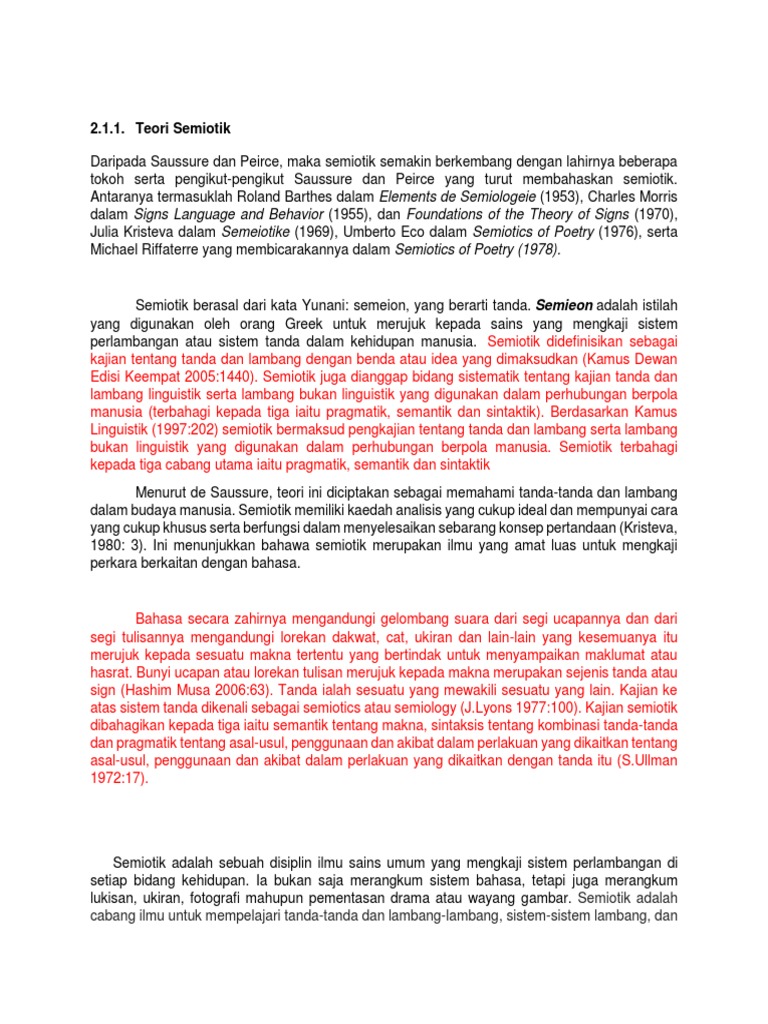 Teori Semiotik | PDF