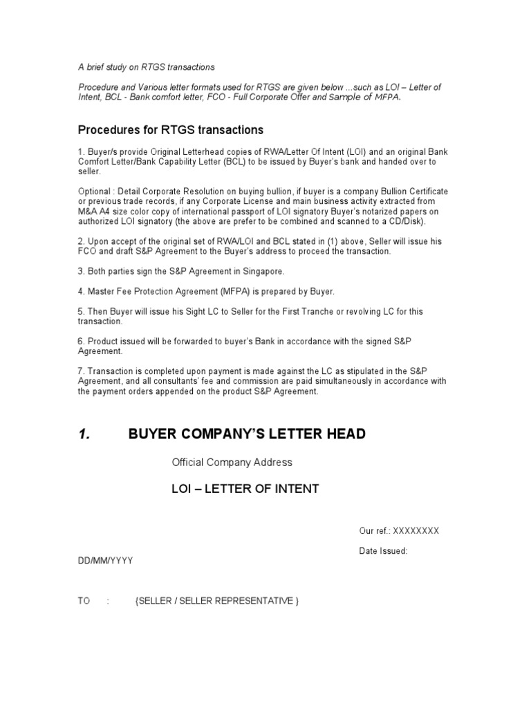 A Brief Study on RTGS Transactions | Letter Of Credit | Financial ...
